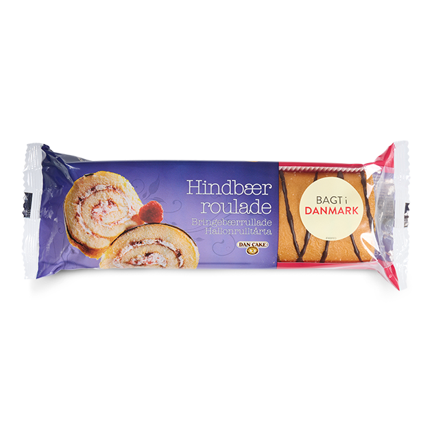 Raspberry roulade with cream - Dan Cake